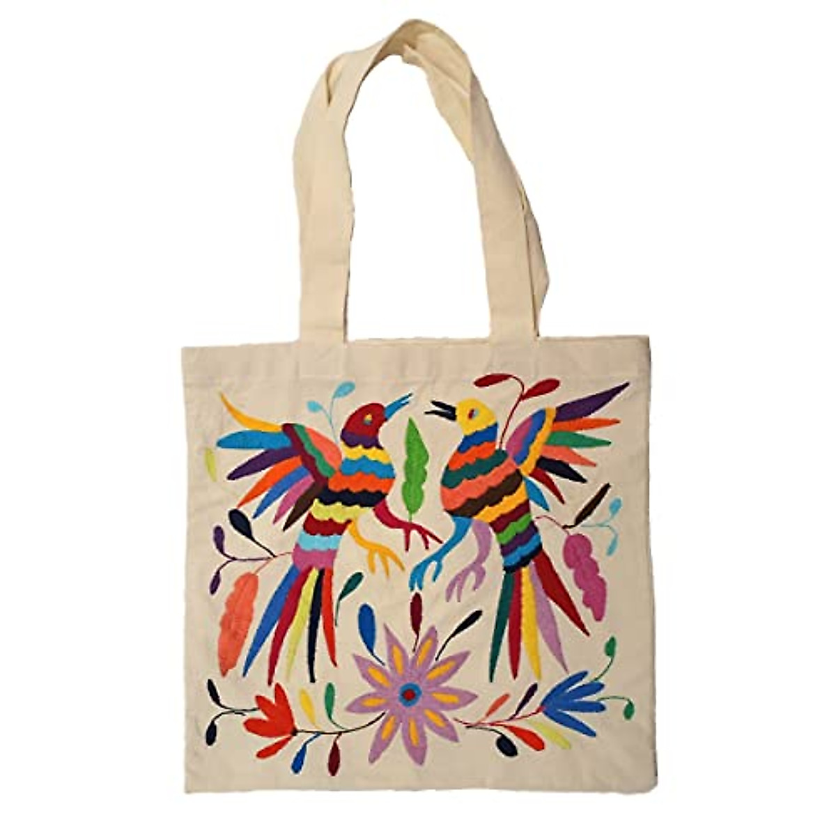 ALKIMIA INC Mexican Handmade Tote Authentic Otomi Tenango Embroidery