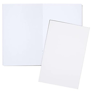 24-Pack Blank Notebooks for Kids, A5 White Notebooks for Writing Stories, Journaling, Scrapbooking, Sketching, Drawing, Travel-Journaling, and Recipes (5.5x8.5 in)