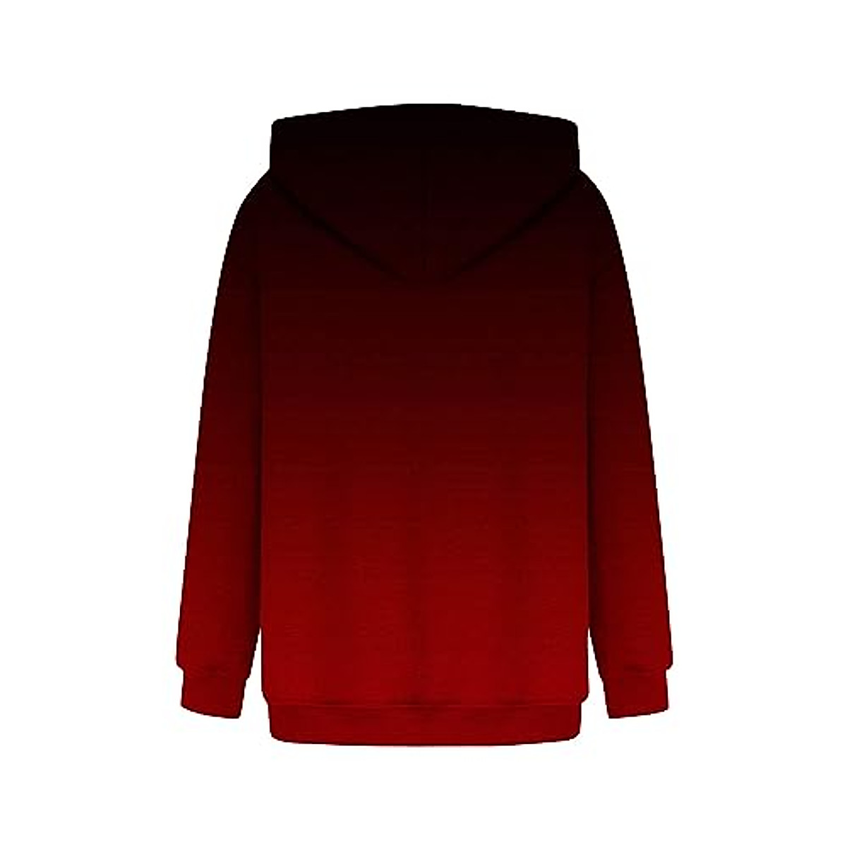 LTTVQM Hoodie for Women Long Sleeve Drawstring Hoodie Pullover Sport Casual Winter Sweatshirt with Pocket Hoods Tie Dye Gradient Sweatshirt to Wear with Leggings Blusas De Mujer Red XL