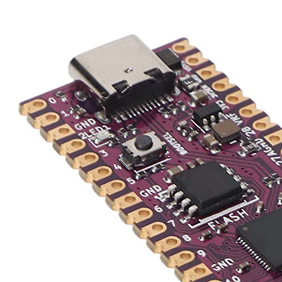 Microcontroller Board, Microcontroller Module 16MB QSPI Flash Memory 264KB Professional Low Power Consumption USB C Interface Dual Core for Game Console