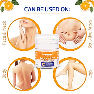 Neoprosone 20% Vitamin C Dark Spot Corrector Cream - 1 Fl oz / 30ml - Skin Brightening Gel Cream - with Hyaluronic Acid, Vitamin E