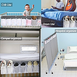 RV Shoe Storage for Bedside - 16 Extra Large Pocket Wall Mounted Entryway Shoes Rack, Bed Hanging Pocket Organizer, Bedside Caddy for Shoes and Tool Accessories,RV & Camper Essentials 2 Pack