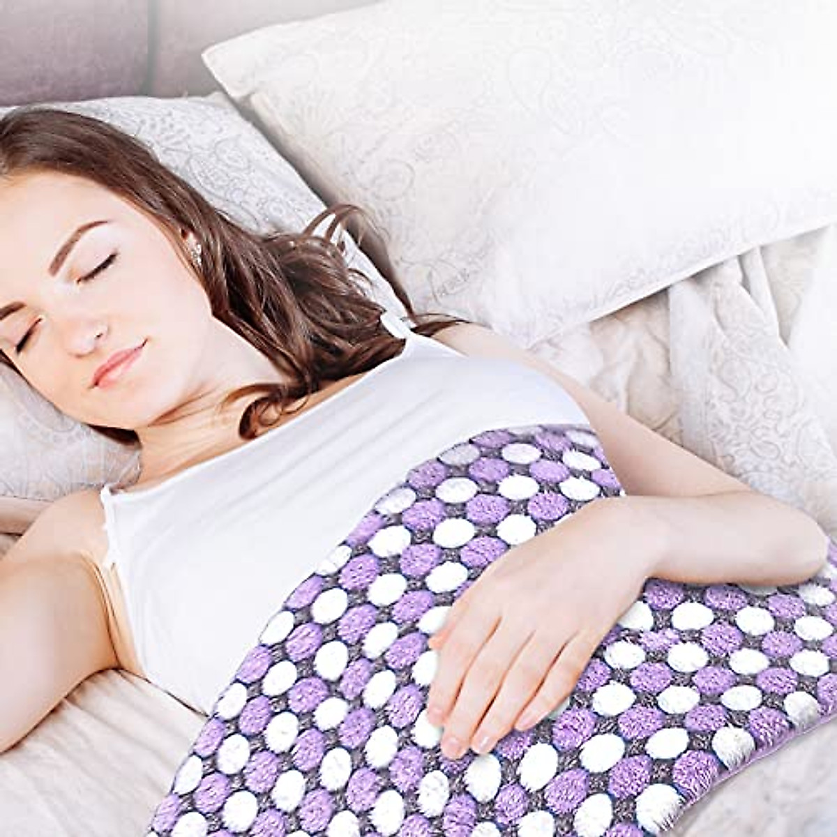 Pasonio Full Weighted Electric Heating Pad for Back Pain, Cramps, Relief - Auto Shut Off - 2.3lb Heat Pad with Moist & Dry Heat Therapy Options - Hot Heated Pad - (XL 12"x24") - PYQ01