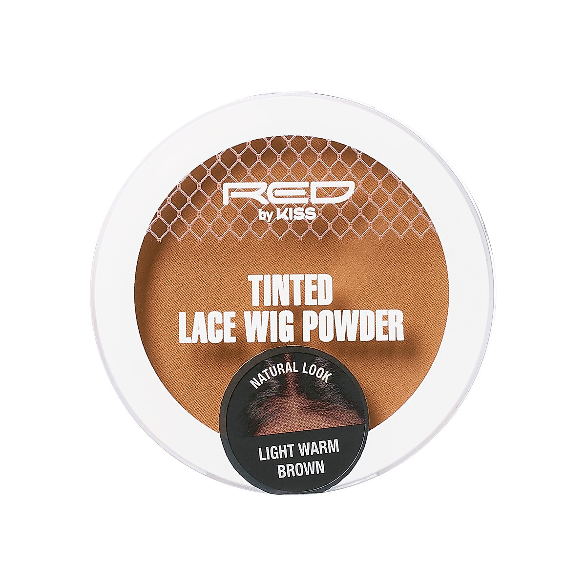 RED by Kiss Lace Wig Brush and Lace Wig Tinted Powder Set (Light Warm Brown Set)