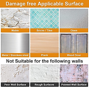 Yaokaim Anti Tip Furniture Wall Anchors No Drill (10 Packs), for Baby Proofing, Keep Baby Pet Safety from Falling Furniture, Removable, No Drilling