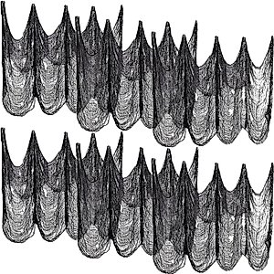 Legigo 6 Pack Halloween Creepy Cloth- (30 x 72 Inch) Spooky Scary Gauze for Halloween Party Supplies Home Wall Doorway Outdoor Yard Decor(6 Colors)
