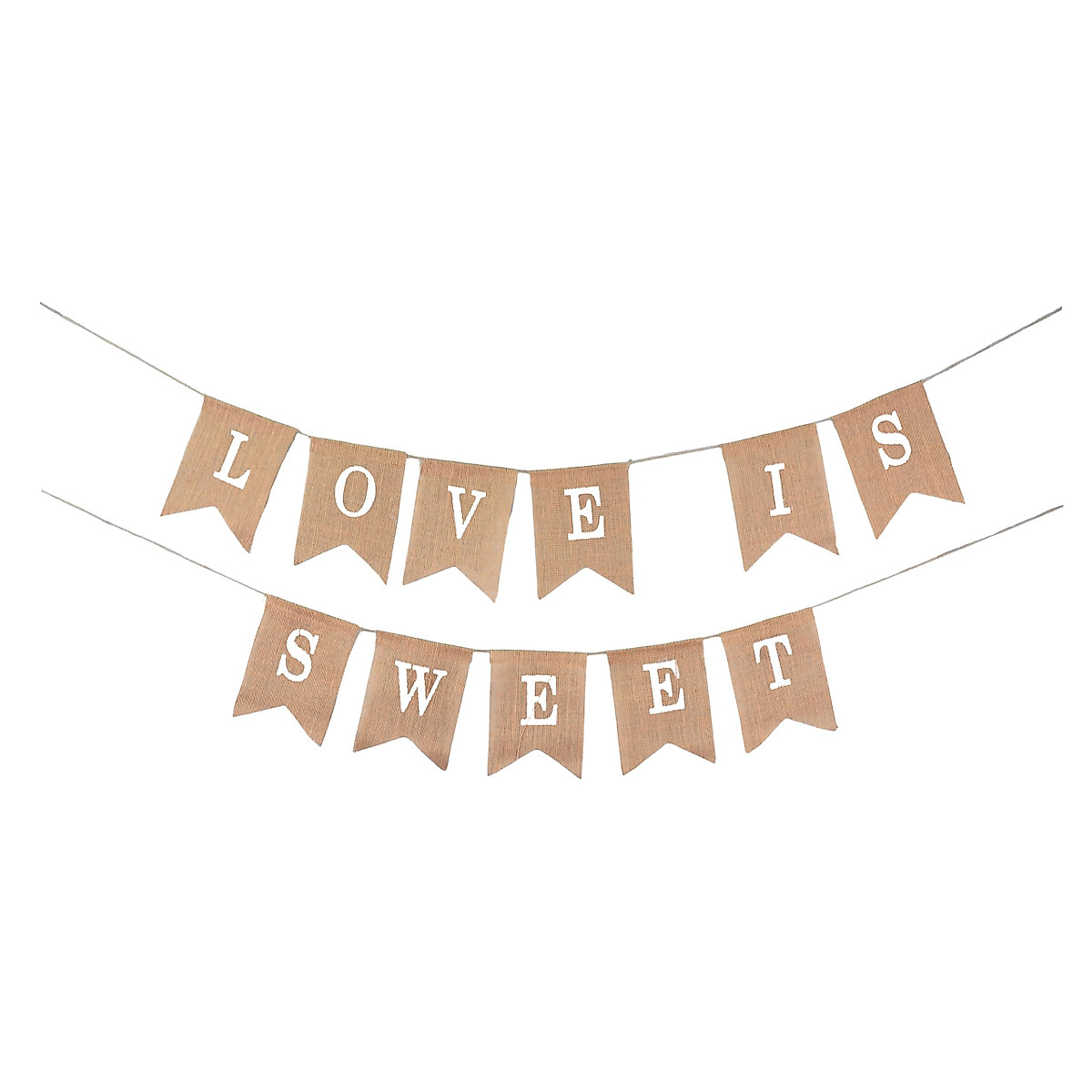 Love is Sweet Sign Banner – Mr and Mrs Burlap Banner Sign Rustic Decoration for Wedding Party Table Photobooth Props Home Wall by Mandala Crafts