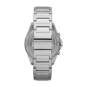 A｜X ARMANI EXCHANGE Men's Chronograph Stainless Steel Watch, Color: Silver/Black (Model: AX2600)