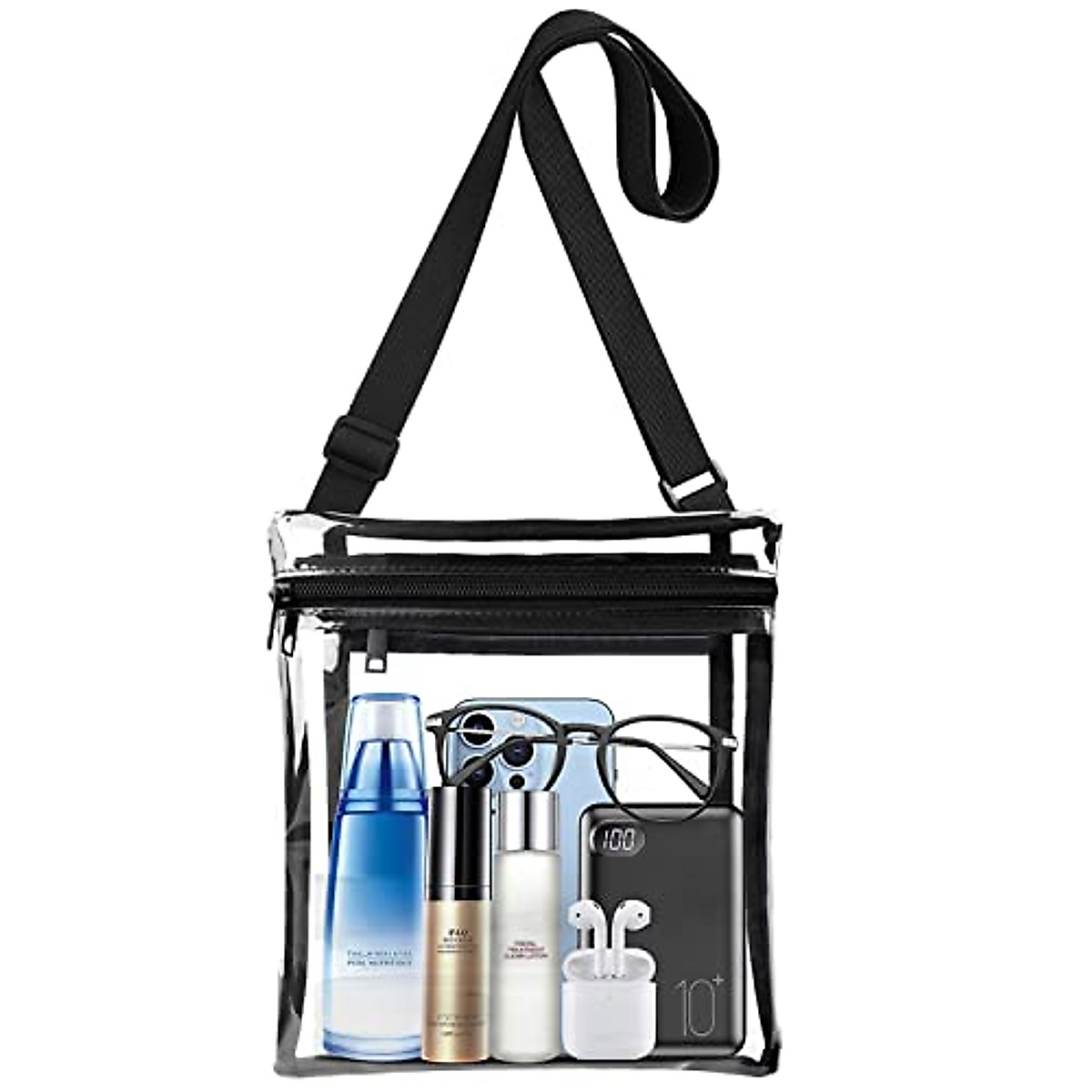 Youshuo Clear Bag Stadium Approved - Clear Purse with Inner Pocket for Concerts, Festivals, Sports Events
