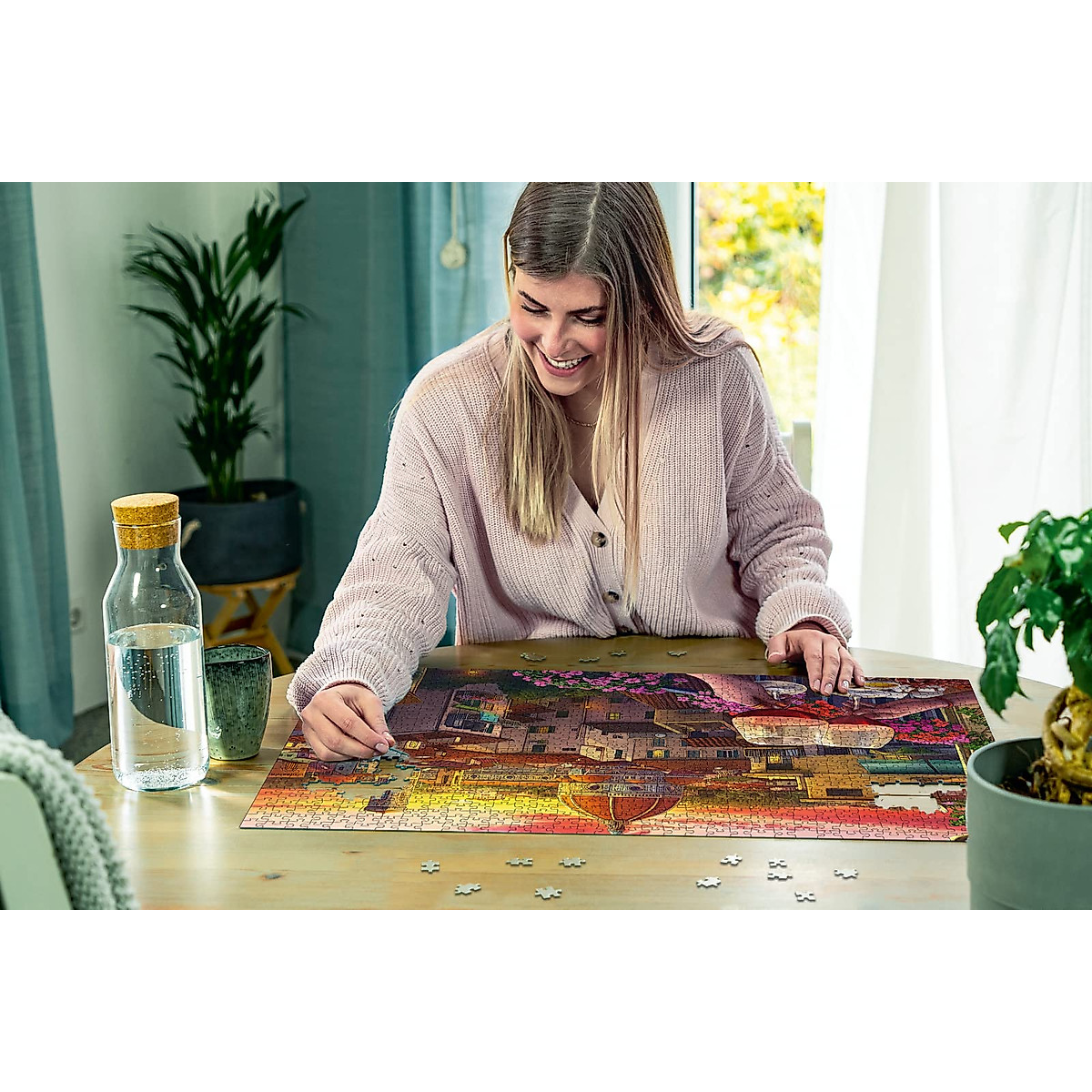 Ravensburger Cozy Wine Terrace - 500 Piece Large Format Jigsaw Puzzle | Unique Softclick Technology | Premium Matte Finish | Ideal for All Ages