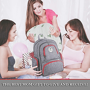 Baby Diaper Bag Backpack with YKK Zippers for Girls and Boys, Large Waterproof Diaper Backpack Organizer with Stroller Straps,Baby Wipes Pocket and Infant Changing Pad, Perfect for Baby Showers