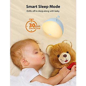 sympa White Noise Machine - Portable Sound Machine with Night Light, Baby Sound Machine for Kids, Travel Sound Machine for Sleeping, Nursery Night Light for Breastfeeding, Up to 150H, Blue