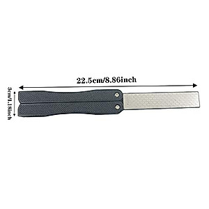 Hand-held double-sided whetstone, 400/600 Grit Folding Pocket Diamond Whetstone, Knife Sharpener Stone for Outdoor Camping Kitchen Garden