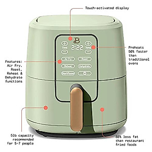 6 Quart Touchscreen Air Fryer, Sage Green by Drew Barrymore