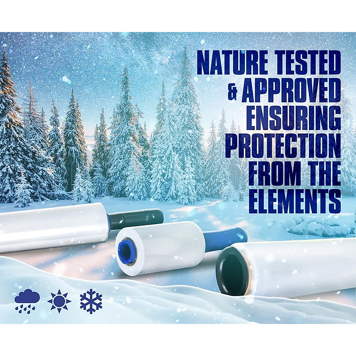 International Plastics (R) Industrial Mini Stretch Wrap Film with Handle 5" 1000 ft 80 Gauge for Pallet Wrap, Moving Supplies Stretch Wrap & Shrink Wrap Cling Packaging Heavy Duty (2)