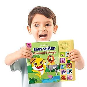 Baby Shark Nursery Rhymes & Animal Songs 10 Button Sound Book | Baby Shark Toys, Baby Shark Books | Learning & Education Toys | Interactive Baby Books for Toddlers 1-3 | Gifts for Boys & Girls