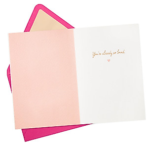 Hallmark Signature Baby Shower Card for Girl (Balloons) Welcome New Baby Girl, Congratulations