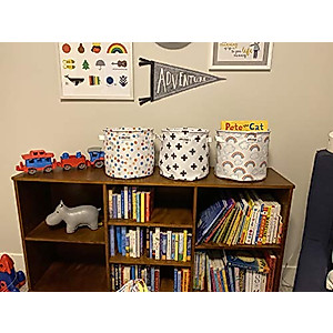 Toy Storage Organizer Canvas Bin, PEEK-A-BAGS Kid's Toy Storage - Books, Blocks, Baby Toys, Legos, Small Stuffed Animals. Organize Nursery, Bedroom, Playroom, Living Room, & Closets.