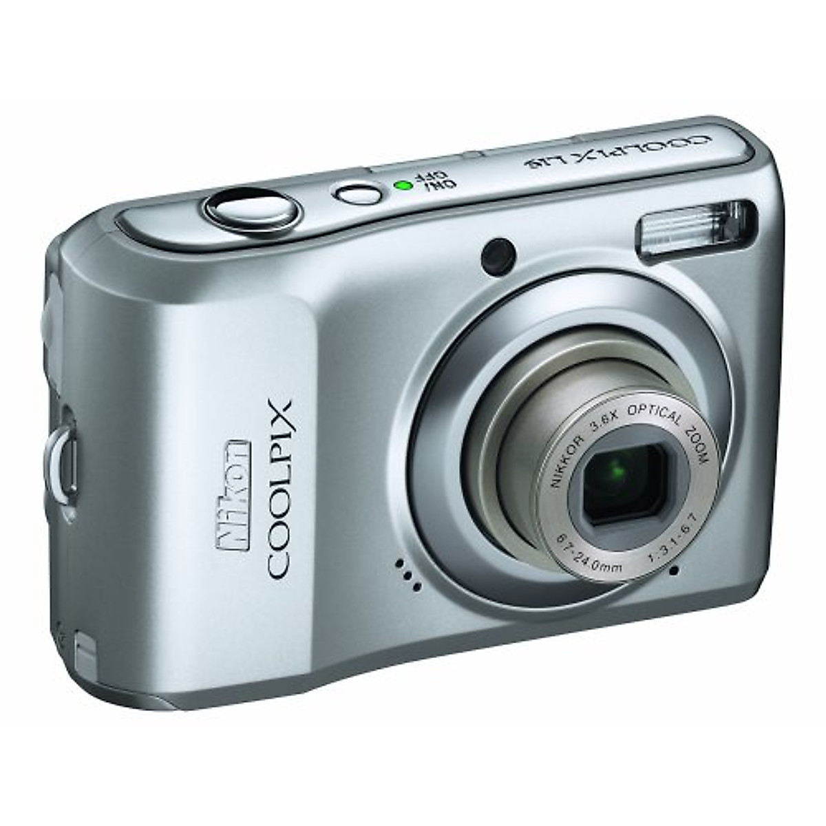 Nikon Coolpix L19 8MP Digital Camera with 3.6 Optical Zoom and 2.7 inch LCD (Silver)