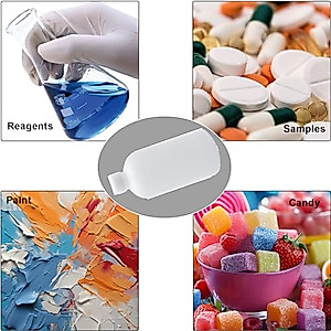 Sscon 3Pcs 500ml Plastic Small Mouth Graduated Lab Reagent Bottles Sample Sealing Bottls