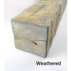 Wilson Wood Crafts Rustic Hand Hewn Barn Beam Mantel (6 x 8 x 72, Coffee)