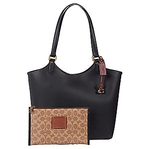 COACH Polished Pebble Leather Day Tote Black One Size