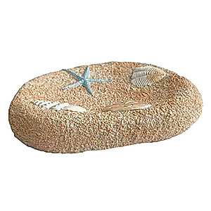 Marina Decoration Luxury Modern Décor 4 Piece Bath Accessories Set Ensemble Included Bathroom Liquid Soap Lotion Dispenser Pump Toothbrush Holder Tumbler and Soap Dish, Venus Nautical Ocean Life Style