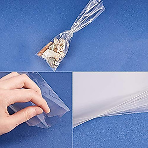 PH PandaHall 3x9 Cellophane Treat Bags, 200pcsTreat Bags Clear Heat Seal Cello Bags Long Candy Gift Treat Bags Pretzel Bags for Cookies Candies Small Homemade Arts Party Favor Gifts Bags