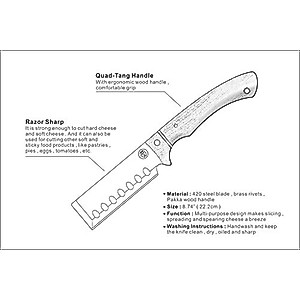 Prince of Scots Cheese Knife | Large Handle | Premium Steel, Bar Tool, Gourmet Knife