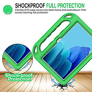 LEDNICEKER Kids Case for Samsung Tab A7 2020, Samsung Galaxy Tab A7 10.4 Case with Built-in Screen Protector, Shockproof Handle Kid-Proof Case for Galaxy Tab A7 SM-T500/T505/T507/T509- Green