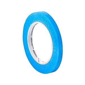 3M 2090 ScotchBlue Painters Tape - 0.25 in. (W) x 180 ft. (L) Masking Tape Roll for Medium Adhesion. Painting Wall Preparation