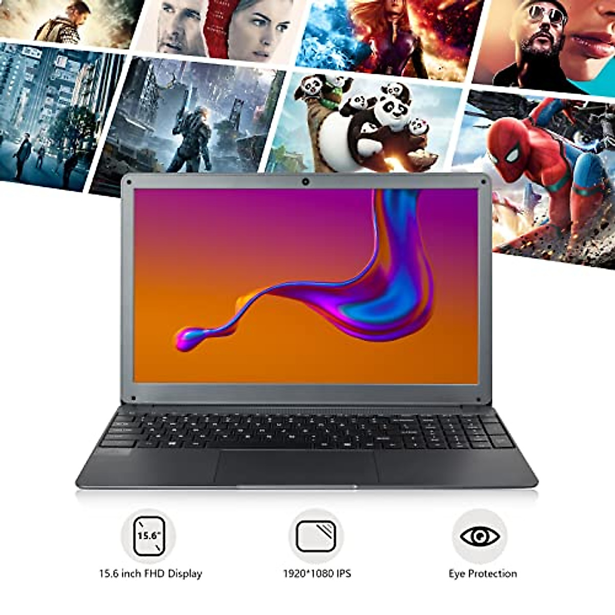 Chicbuy Laptop 15.6''12GB DDR4 512GB SSD Quad-Core Intel Celeron N5095 Processors Windows 11 Laptop Computer,1080P IPS Full HD Laptop,USB 3.0,Up to 2.9Ghz,Bluetooth 4.2,2.4G/5G WiFi,Long Battery Life