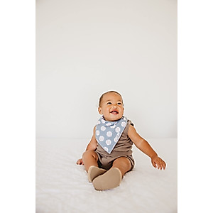 Copper Pearl Baby Bandana Bibs - 4 Pack Soft Cotton Baby Bibs for Drooling and Teething, Absorbent Drool Bibs for Baby Girl and Boy, Adjustable to Fit Newborns to Toddlers, Tons of Styles (Slugger)