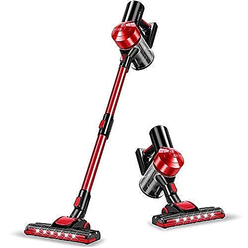 iwoly C150 Cordless Vacuum Cleaner Rechargeable with 2200mAh Detachable Battery, 18000Pa Cyclone Vacuum with HEPA Filter, 3 Modes, Portable Handheld Stick Vacuum for Hard Floors