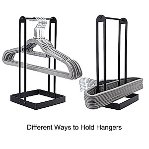 Hanger Organizer Stacker, Stainless Steel Hanger Rack, 110 Wire Hanger Holder Stand, Clothes Hanger Storage for Closet Laundry Room