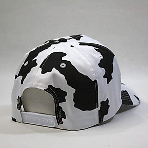 The Vintage Year Milk Cow Adjustable Snapback Baseball Cap White Free Patch (Quail)