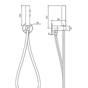 GLYYR Brass Handheld Bidet Sprayer for Toilet, 2-Mode Bidet Sprayer with Bidet Hose, Cloth Diaper Toilet Sprayer Bidet Attachment, Suitable for for Feminine Hygiene, Gun Gray
