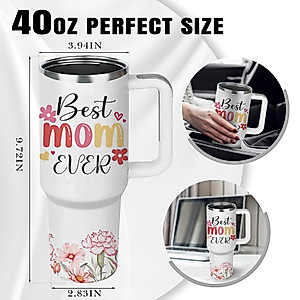 New Mom Gifts for Women, Mama, Wife - Best Mom Ever Tumbler 40oz - Baby Bump Gifts for Mom to Be - Gift for First Time Moms - Pregnant Gifts for Women - Birthday, Mothers Day Gifts for Expecting Mom