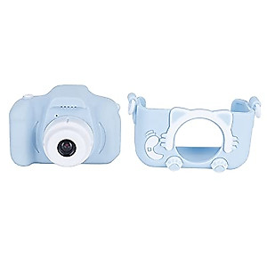 Children Camera, 40MP Cartoon Cat Photograph Camera 2.0in IPS Screen Kids Selfie Digital Camera with Puzzle Games Birthday Gifts (Blue)