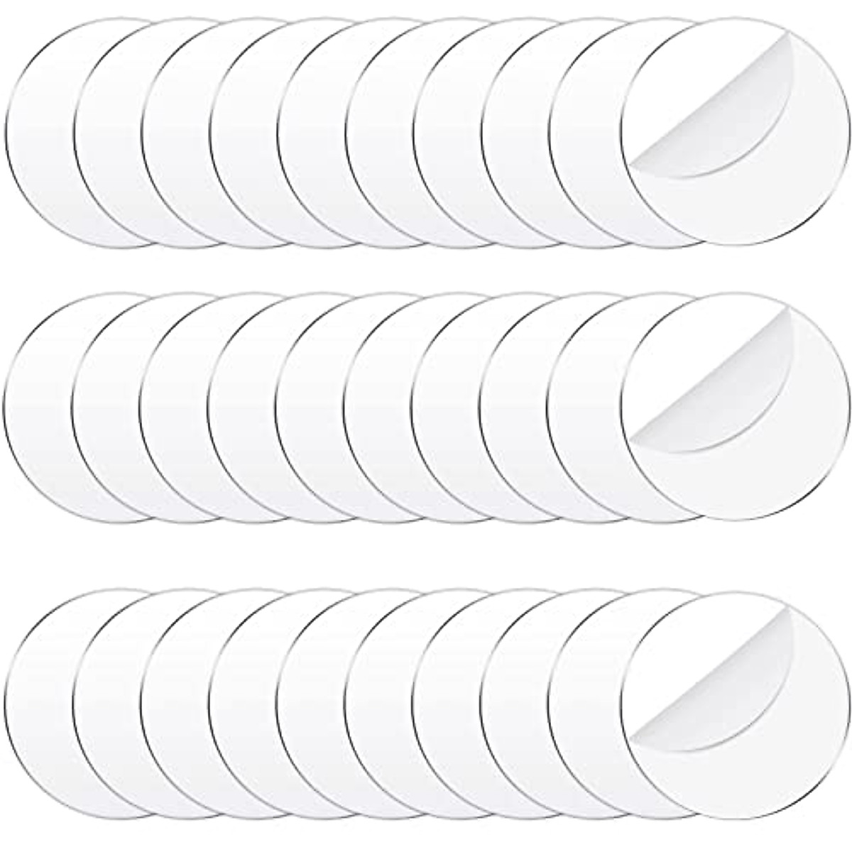 30 Pieces Clear Acrylic Circles Blanks Acrylic Disc Transparent Acrylic Disk Round Circle Plastic Disc Acrylic Sheet Blank for Wedding Easter Graduation Flag Day Ornament DIY Craft (4 Inch)