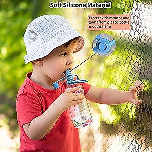 Silicone Bottle Top Spout, No Spill Water Bottle Top Spout Adapter for Toddlers and Kids, BPA Free