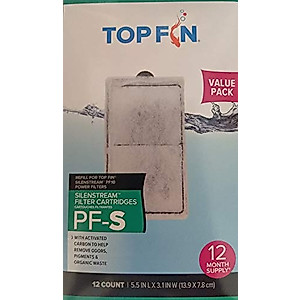 Top Fin Silenstream PF-S Refill for PF10 Power Filters 5.5in x 3.1- (12 Count) 1 Year Supply