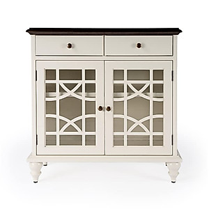 BOWERY HILL Traditional Wooden 2 Door 2 Drawer Cabinet - White
