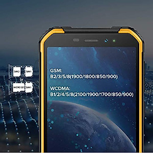 Ulefone Rugged Smartphone Unlocked, Armor X6 (2022) IP68 Waterproof Cell Phone, 5.0 inch, Android 9.0 2GB+16GB, 4000mAh Battery, Global 3G Dual SIM, LED Light, Face ID Compass+GPS Shockproof (Orange)