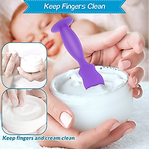 Baby Diaper Cream Spatula Applicator,4 Pack Baby Butt Paste Spatulas Made of Soft Silicone,Mini Baby Diaper Rash Cream Brush (Small)