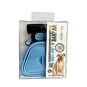 Dog Pooper Scooper For Large Dog-Portable Sanitary Dog Waste-Heavy Duty Dog Waste Cleaner with Bag Dispenser-Dog Leash Clip and 90PCS Waste Bags Included