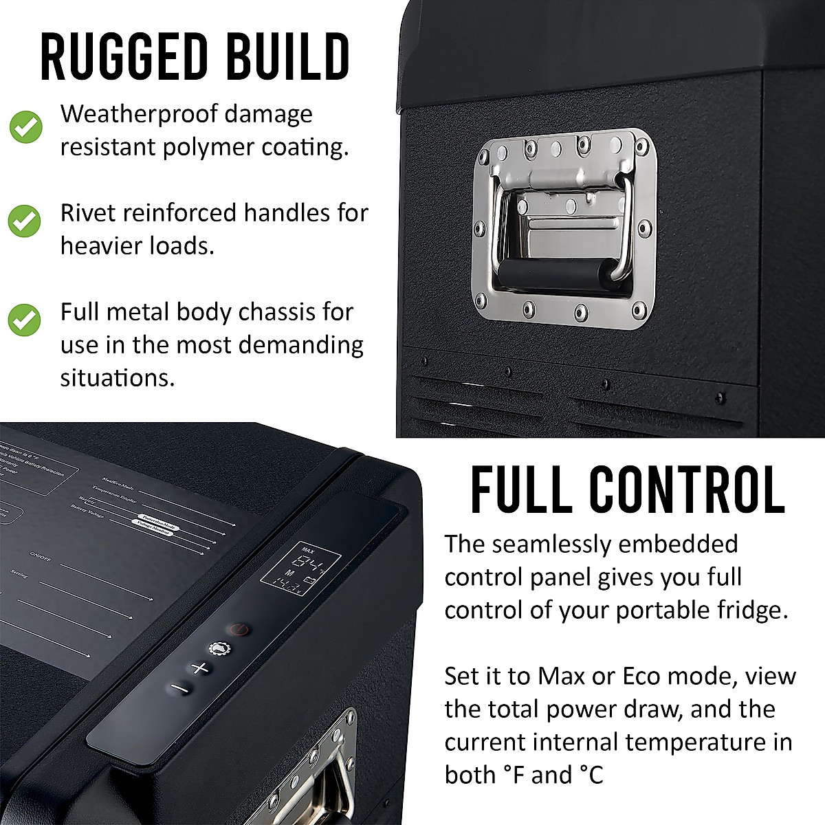 Explorer Bear 12 Volt Refrigerator 12V Car Fridge 40L/42.3Qt 12/24V DC 110-240V AC Portable Freezer Compressor Cooler 0℉-50℉ 3-Year Warranty For Truck Van RV SUV Boat Trailer Travel Road Trips Camping