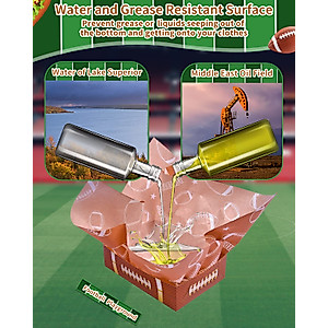 YAYIP 50 Pack Paper Food Trays Disposable with Football Style, Nacho Trays and Hot Dog Tray with Grease Resistant Liner Papers Waxed Deli Sheets for Movie Night Supplies, Food Serving Boats for Snacks