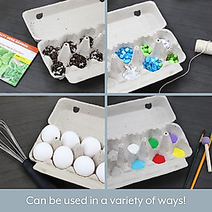 Cornucopia Cardboard Egg Cartons (12-Pack); Each for One Dozen, Eco-friendly Recycled Material Biodegradable 12-count Egg Cartons w/Labels