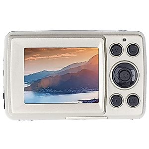TOPINCN Digital Camera Recorder, Digital Video Camera 2MP 720P 30FPS Vlogging Camera 16X Zoom Mini for Outdoor(Gold)